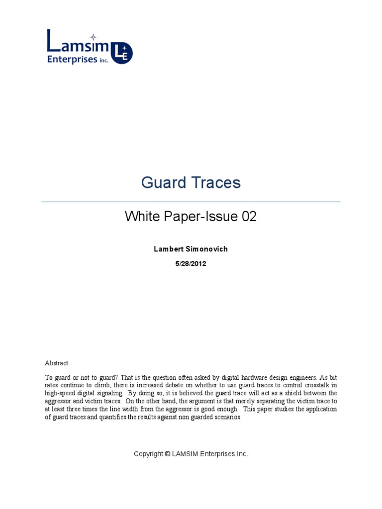 Guard Traces White PAPER-Iss02 | PDF | Inductance | Transmission Line