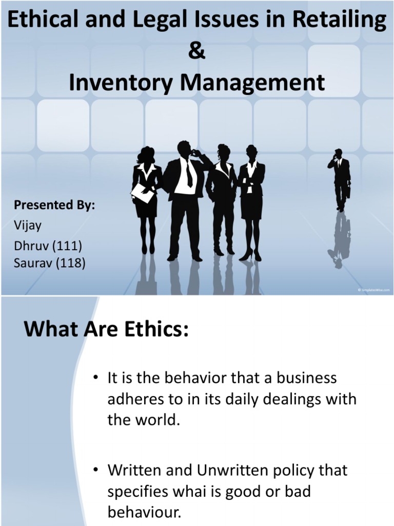 Ethical Issues in Retail & Inventory Management | PDF | Inventory | Retail