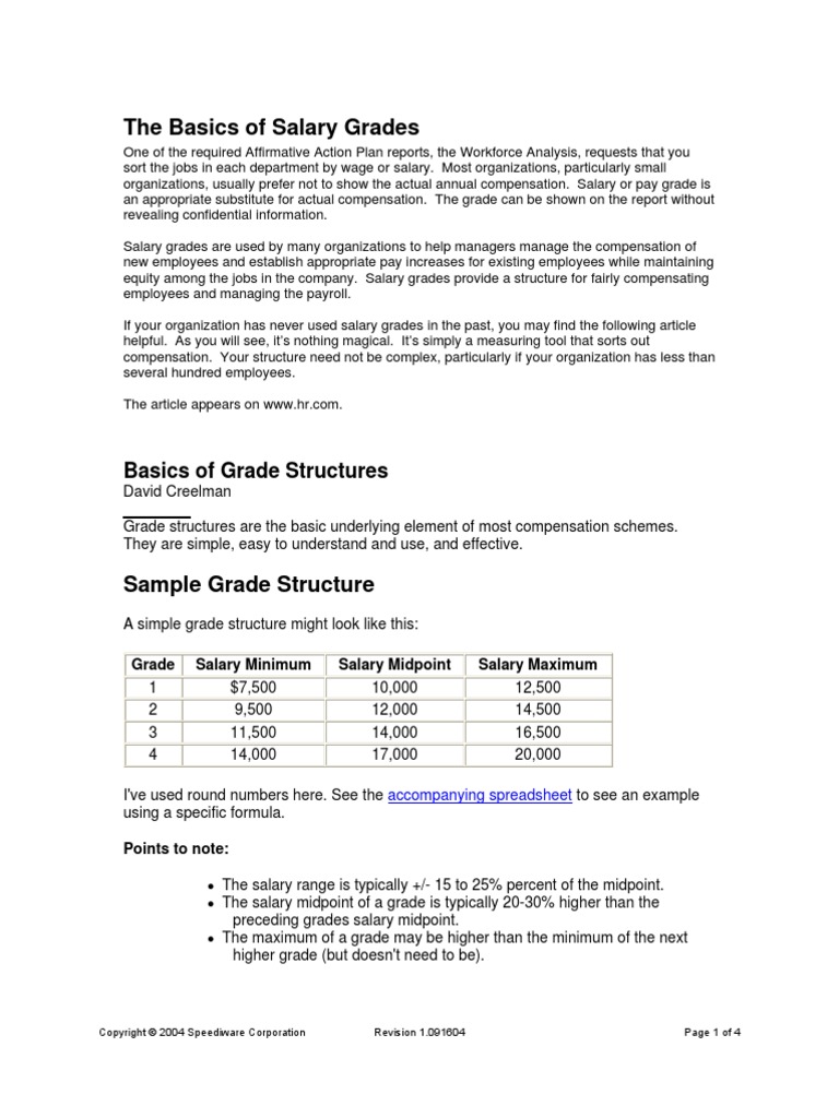 Basics of Salary Grades | PDF