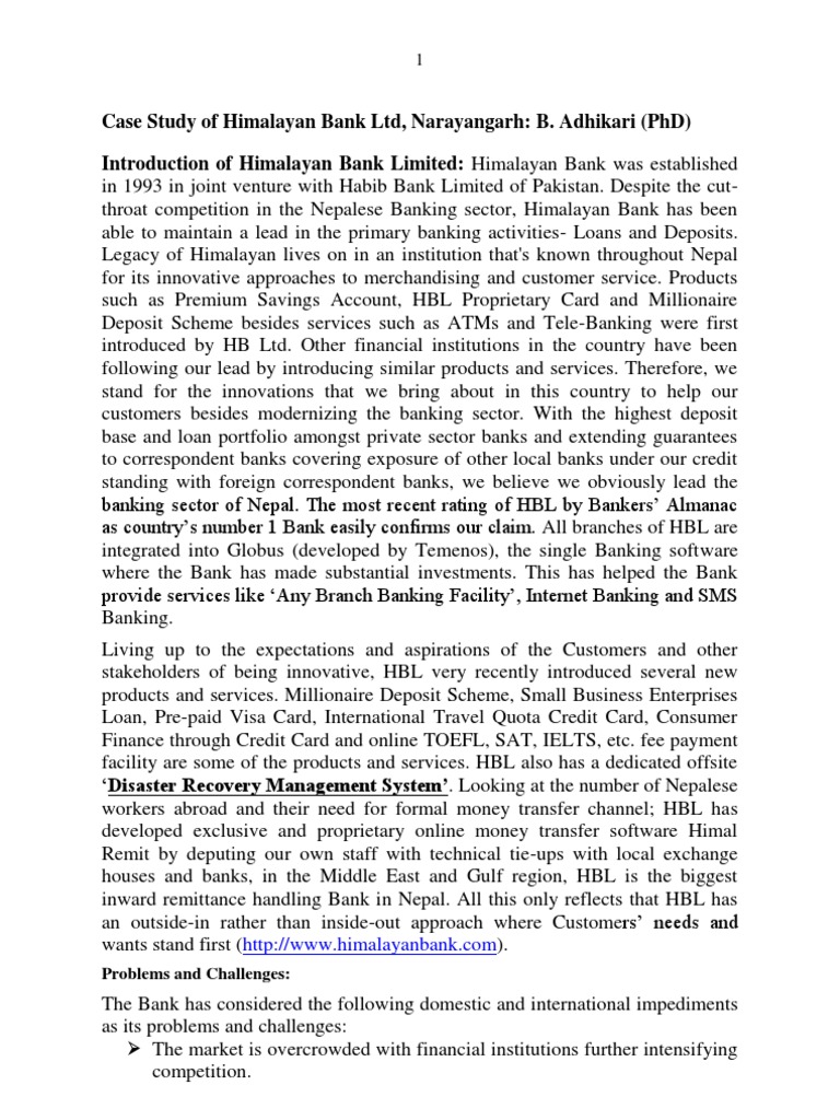 Case Study of HBL | PDF | Credit Card | Banks