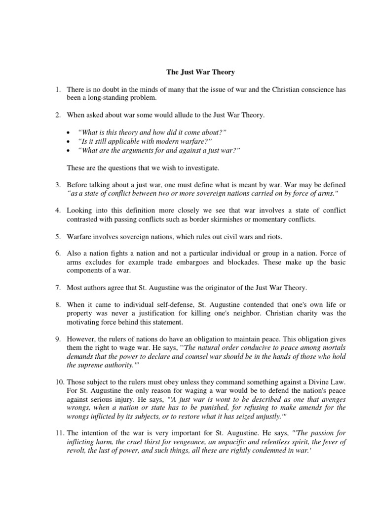 Understanding Just War Theory | PDF | Just War Theory | Pacifism