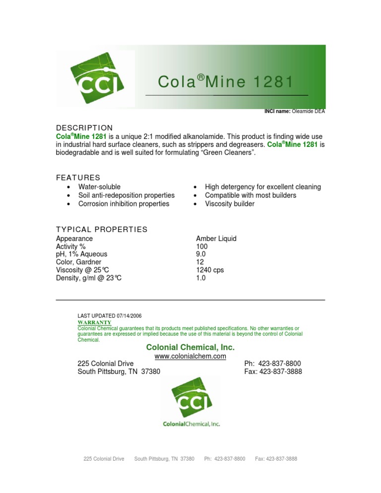 ColaMine 1821 | PDF