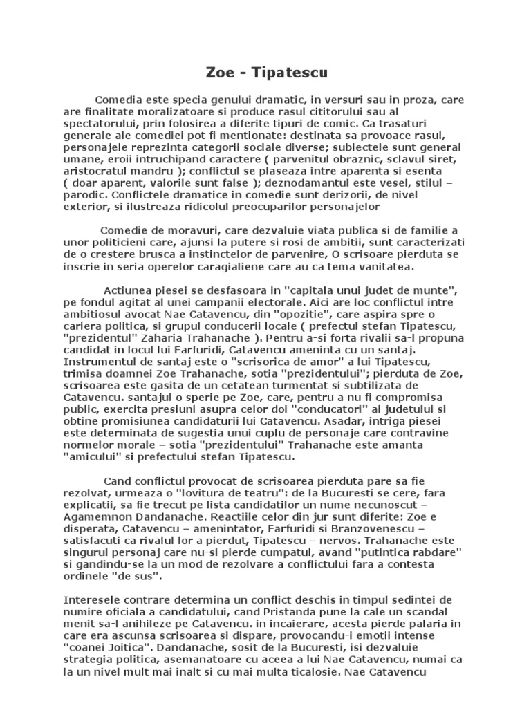 Zoe Si Tipatescu | PDF