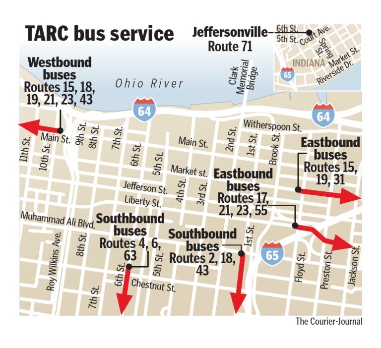Map of TARC Bus Service For Thunder | PDF | Road Transport | Transport