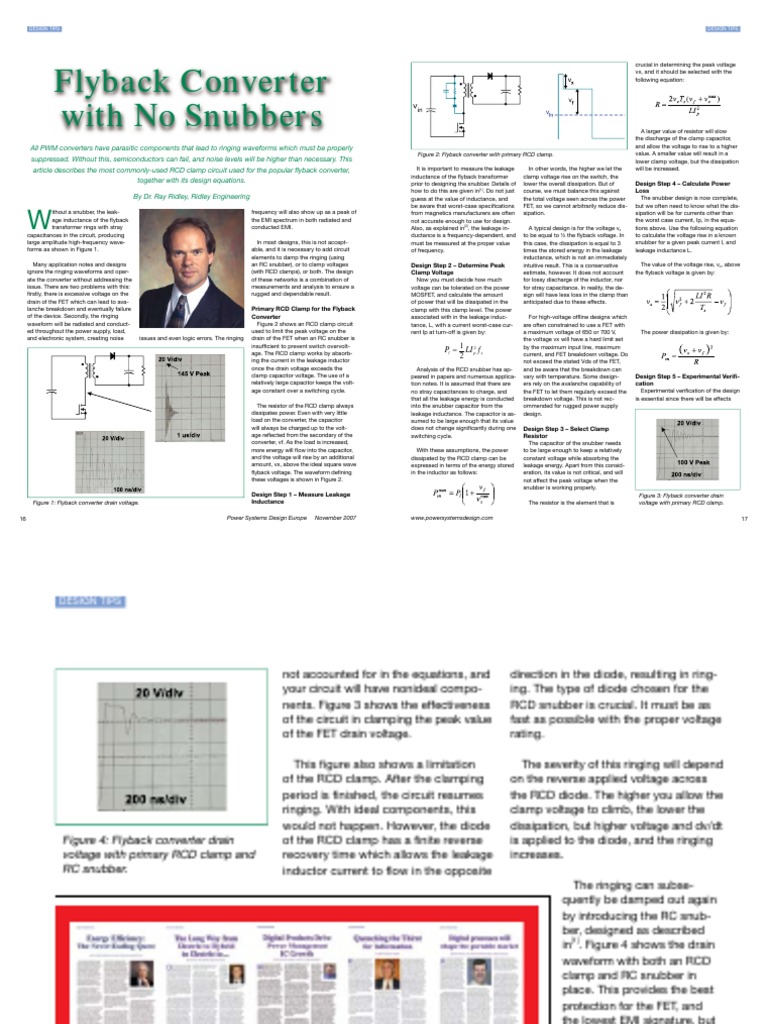 Flyback Converter Without Snubber | PDF | Technology & Engineering