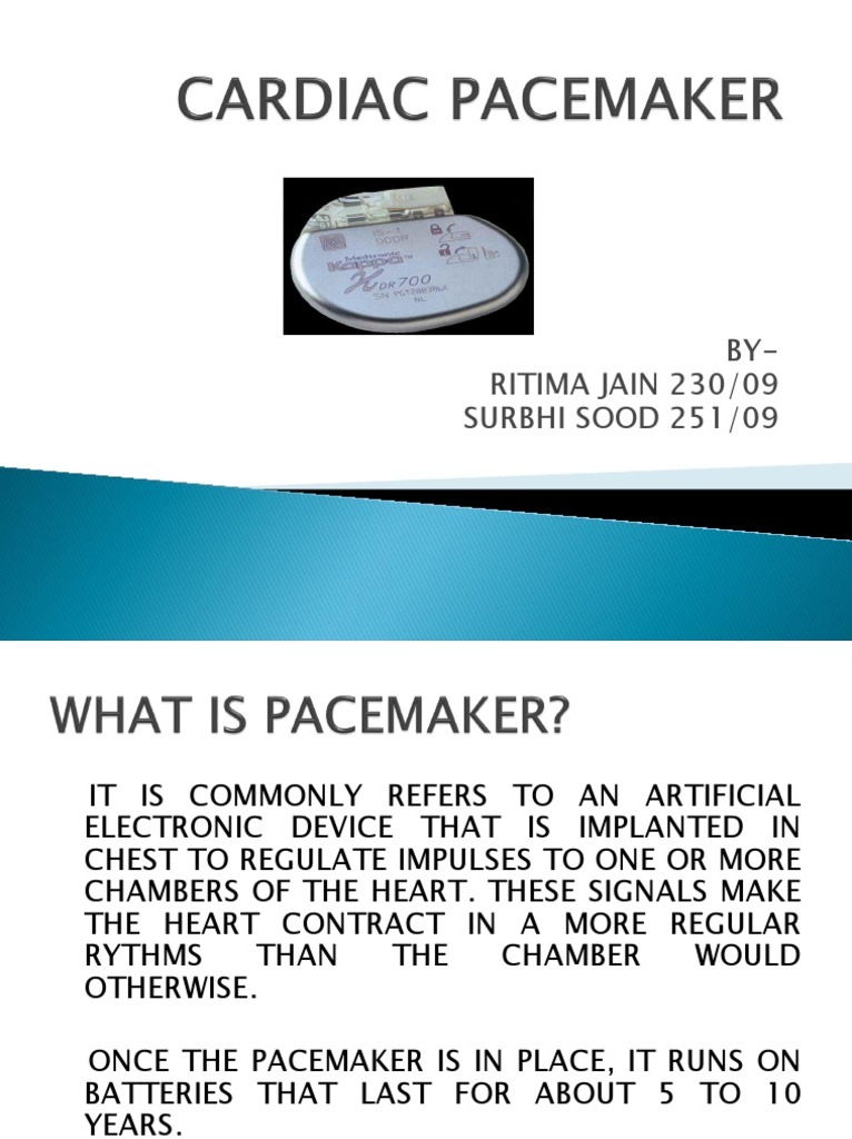 Cardiac Pacemaker | PDF | Artificial Cardiac Pacemaker | Atrium (Heart)