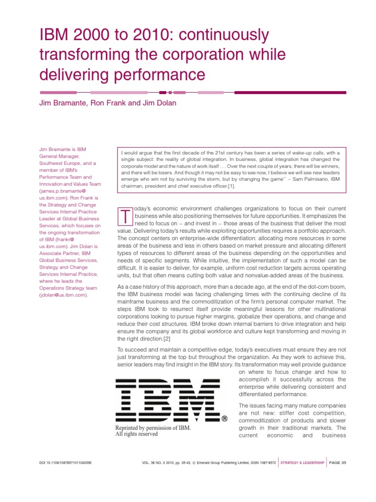 Ibm | Strategic Management | Ibm