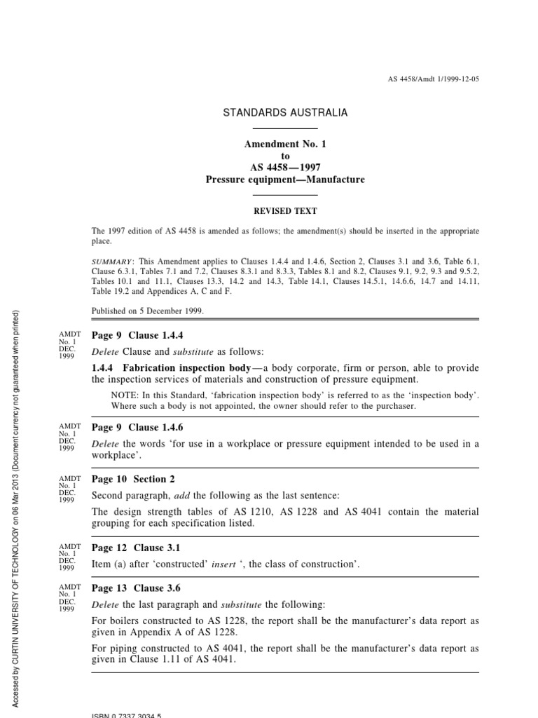 As 4458 Amd1 Pdf Steel Welding