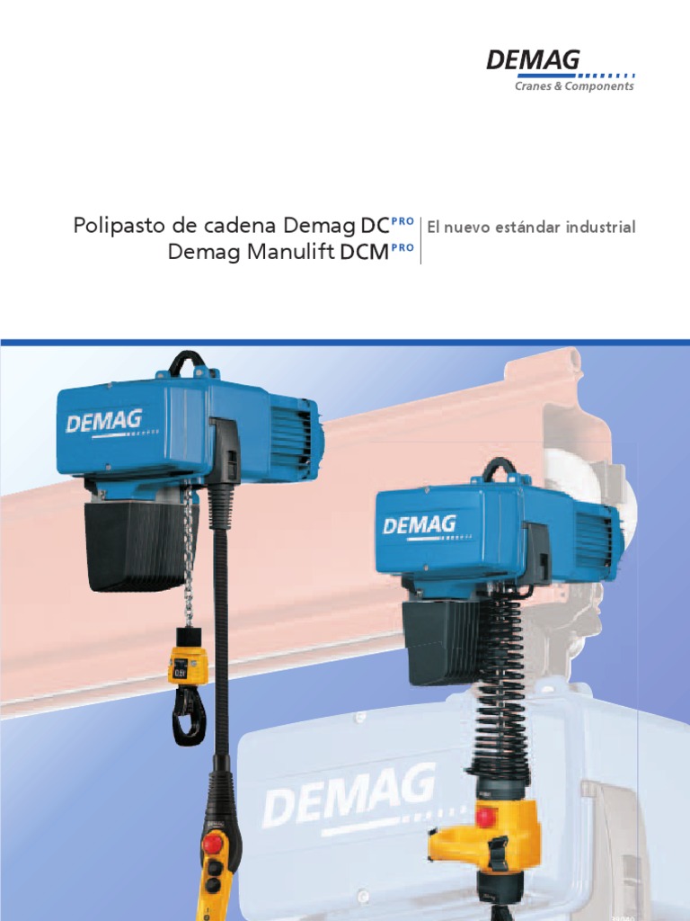 1.Polipasto de Cadena Demag DC | Aluminio | Grúa (máquina) | Prueba ...