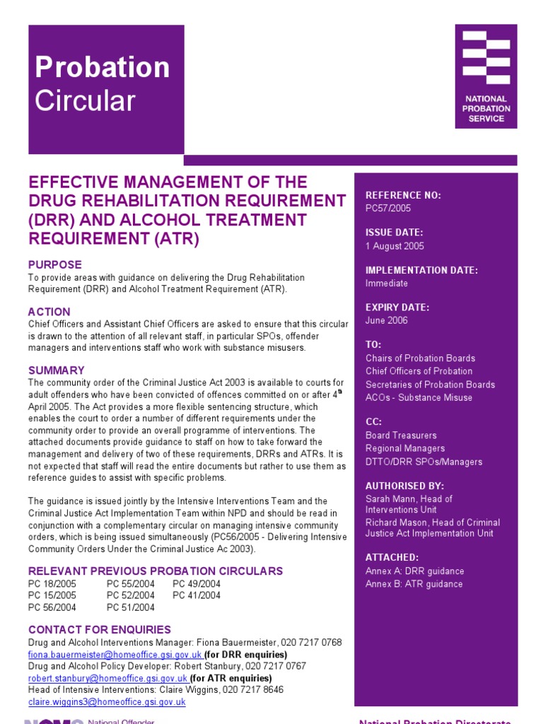 UK Home Office: PC57-2005 | PDF | Probation | Bail