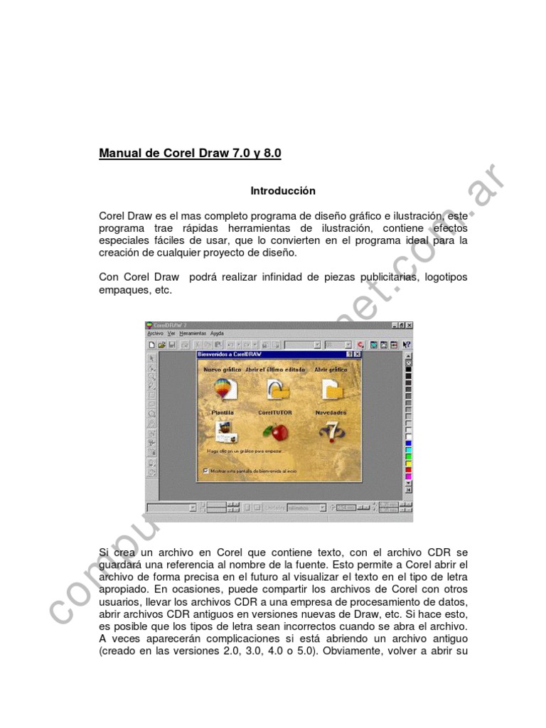 Manual de Corel Draw PDF | PDF | Point and Click | Archivo de computadora