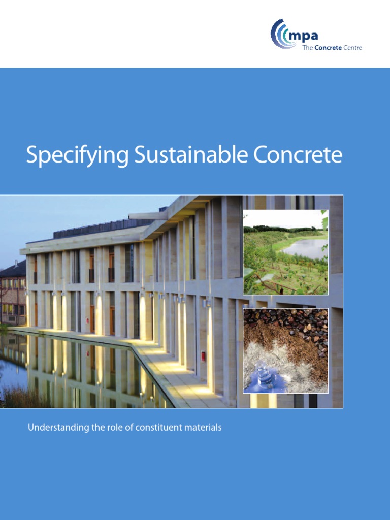 Specifying Sustainable Concrete | PDF | Construction Aggregate | Concrete