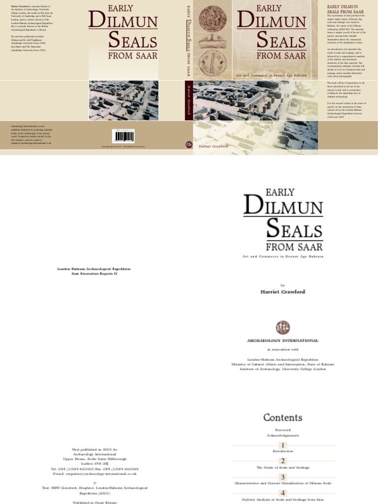 Early Dilmun Seals From Saar, Art and Commerce in Bronze Age Bahrain ...