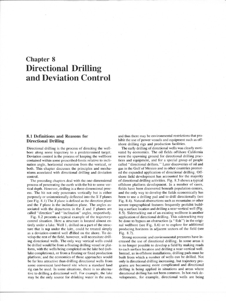Chapter 8 Directional Drilling and Deviation Control | PDF