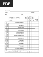 All Kata Score Sheets | PDF | Dō | East Asian Martial Arts