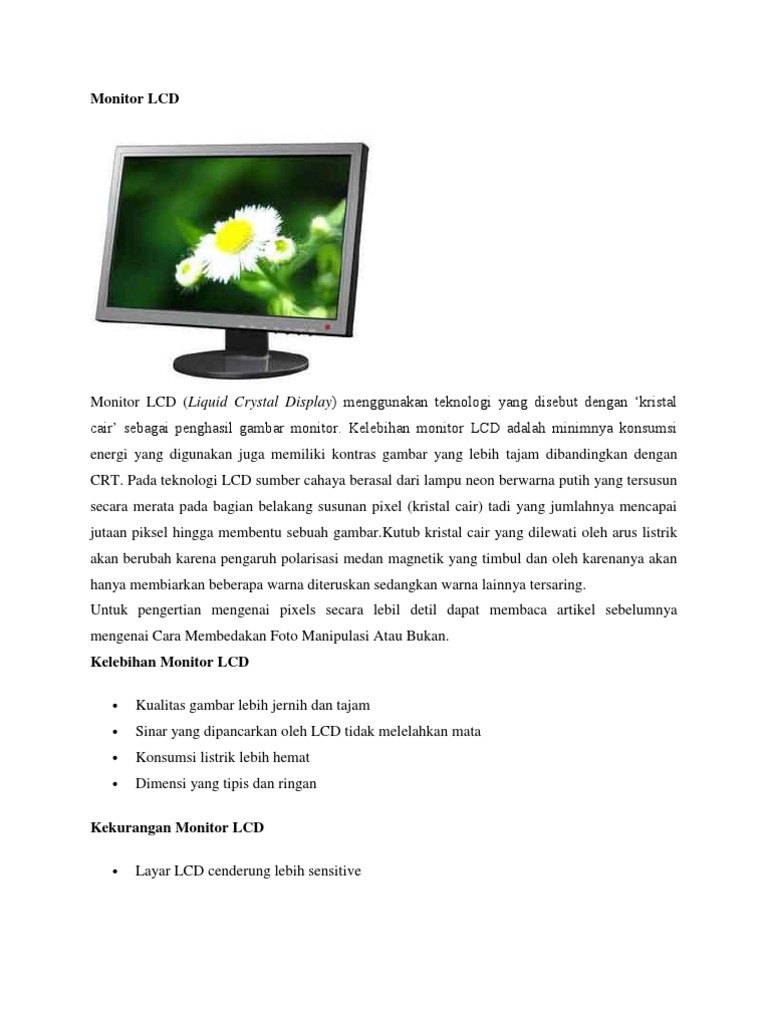 Pengertian LCD & LED | PDF