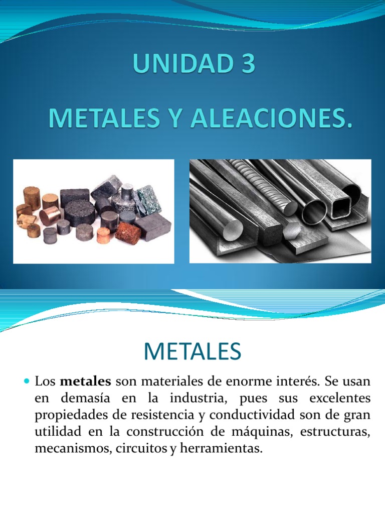 Metales y Aleaciones Unidad 3 | PDF