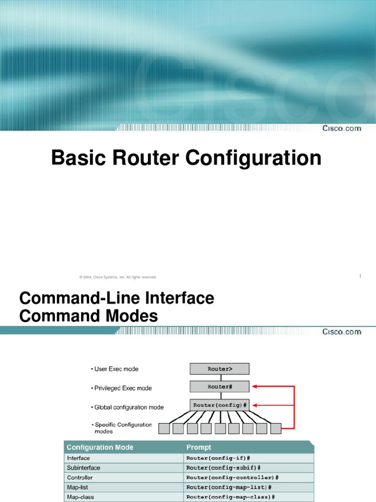 Basic Router Configuration | PDF | Computers
