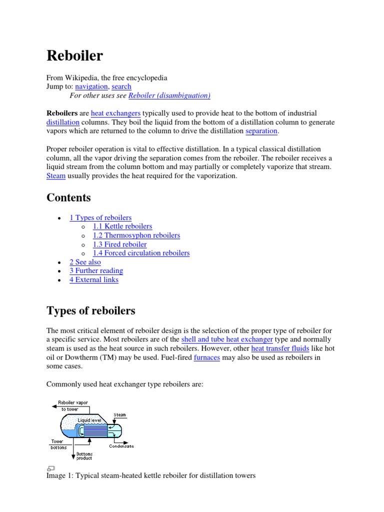 Boiler Dan Reboiler | PDF | Boiler | Steam