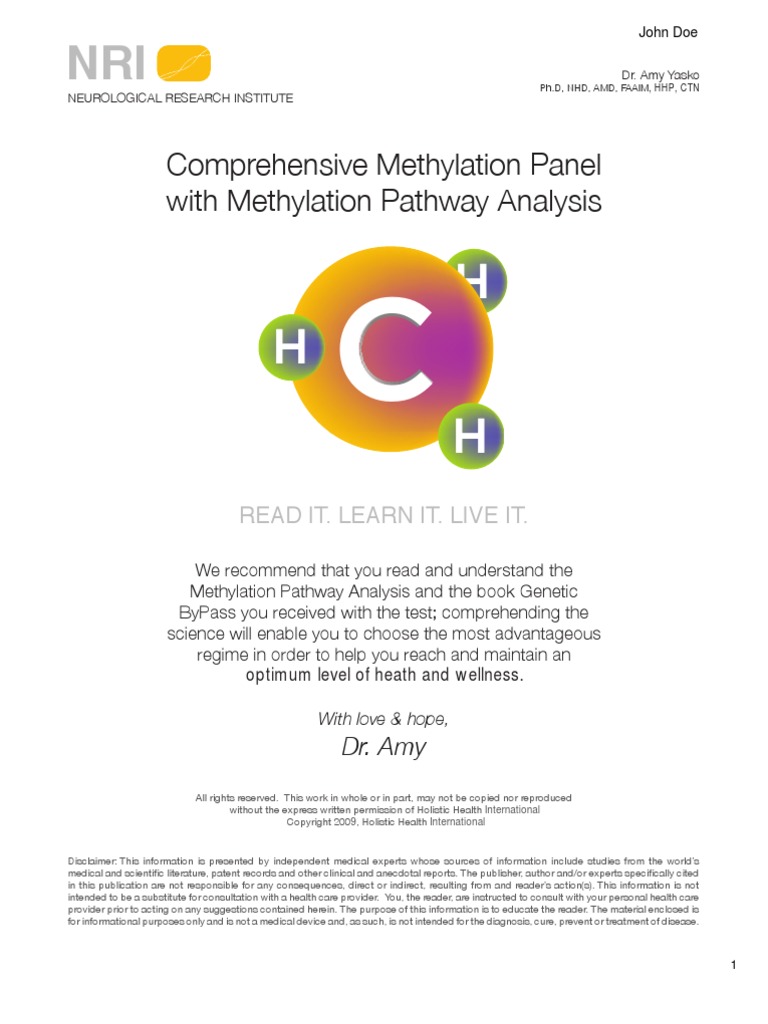 Comprehensive Methylation Panel With Methylation Pathway Analysis | PDF ...