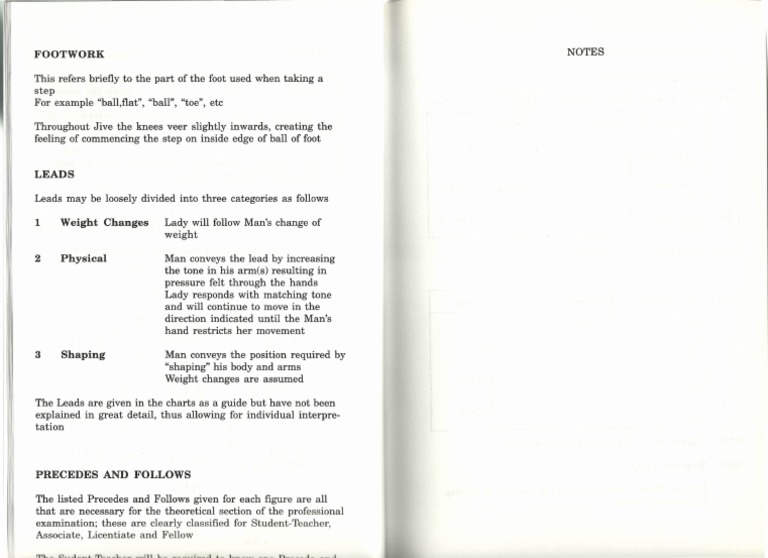 Jive Dance Footwork and Leads Guide | PDF | Language Arts & Discipline