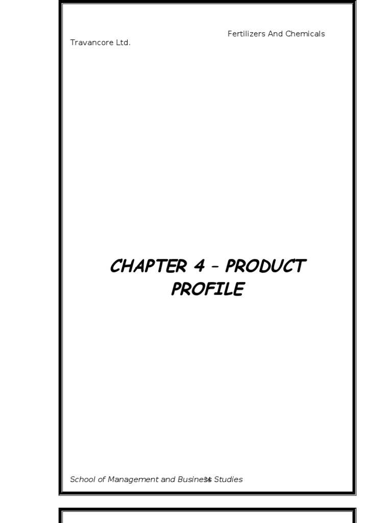 Product Profile | PDF | Fertilizer | Ammonia