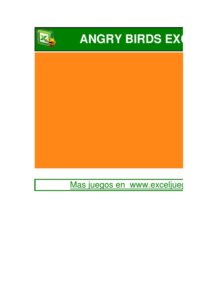 Juega Angry Birds en Excel con Macros | PDF