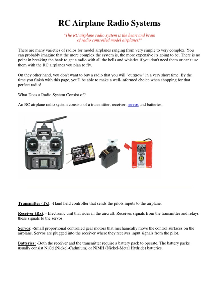 RC Airplane Radio Systems | PDF | Frequency Modulation | Modulation
