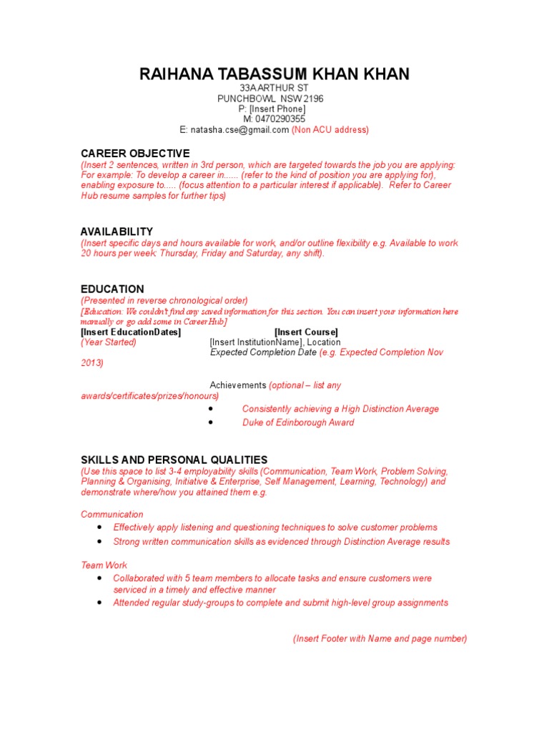 CareerHub Resume Casual | PDF | Résumé | Attention