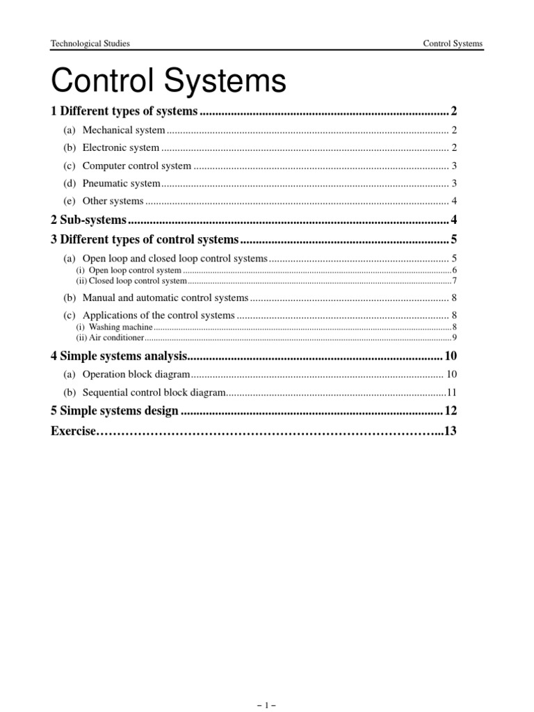 Control System | PDF