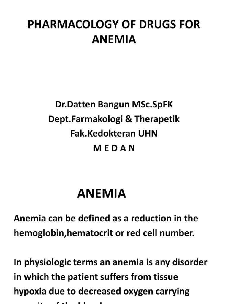 Pharmacology of Drugs for Anemia | Anemia | Vitamin B12