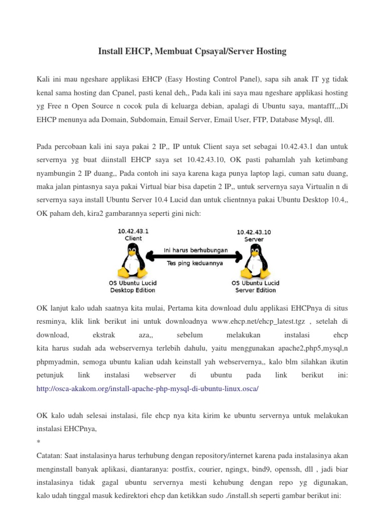 Install EHCP | PDF | Komputer