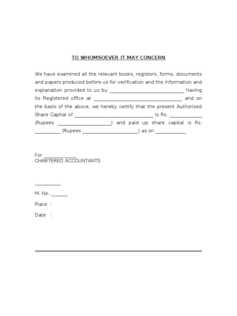 Format CA Certificate | PDF