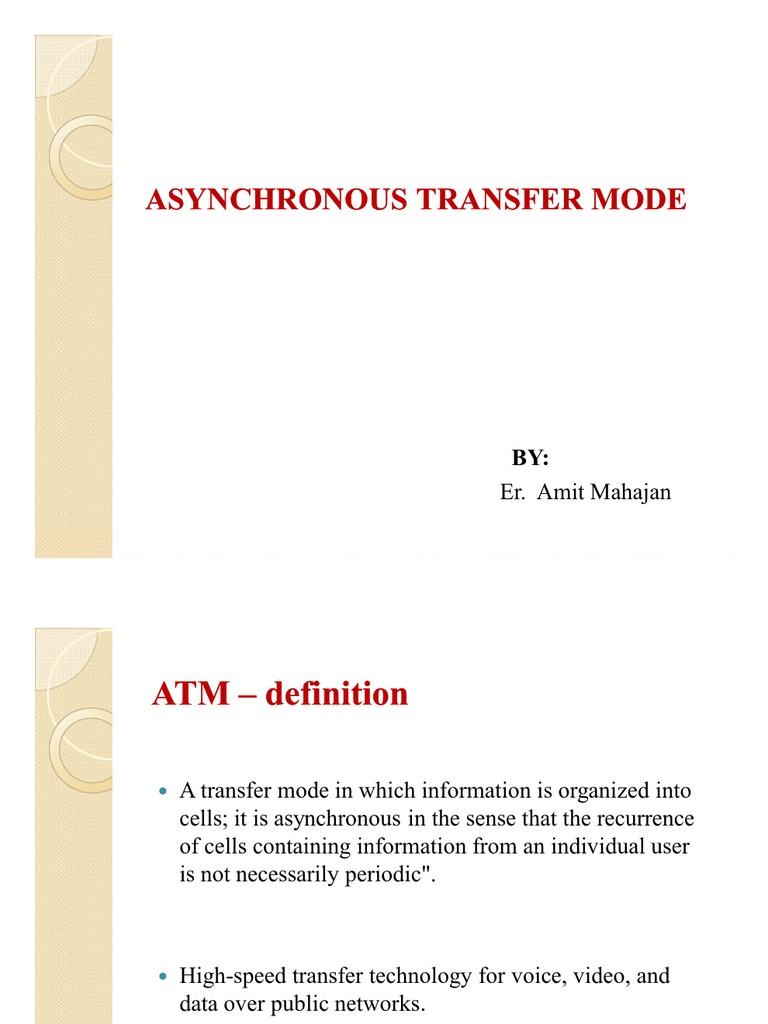ATM Cell Header Format | PDF | Asynchronous Transfer Mode | Computer Network