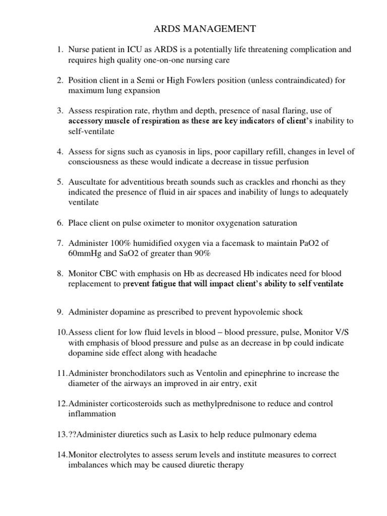 16 ARDS - Nursing Care Management | Respiratory System | Lung