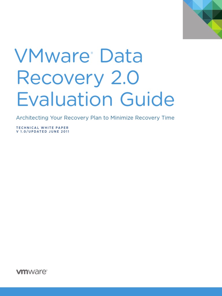 VMware Data Recovery Evaluation Guide | PDF | V Mware | Backup