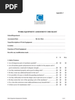 PUWER Assessment Checklist | PDF | Safety | Personal Protective Equipment