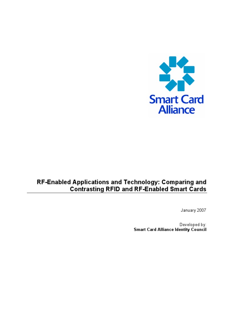 RFID Vs RF-Enabled Smart Cards | PDF | Radio Frequency Identification ...
