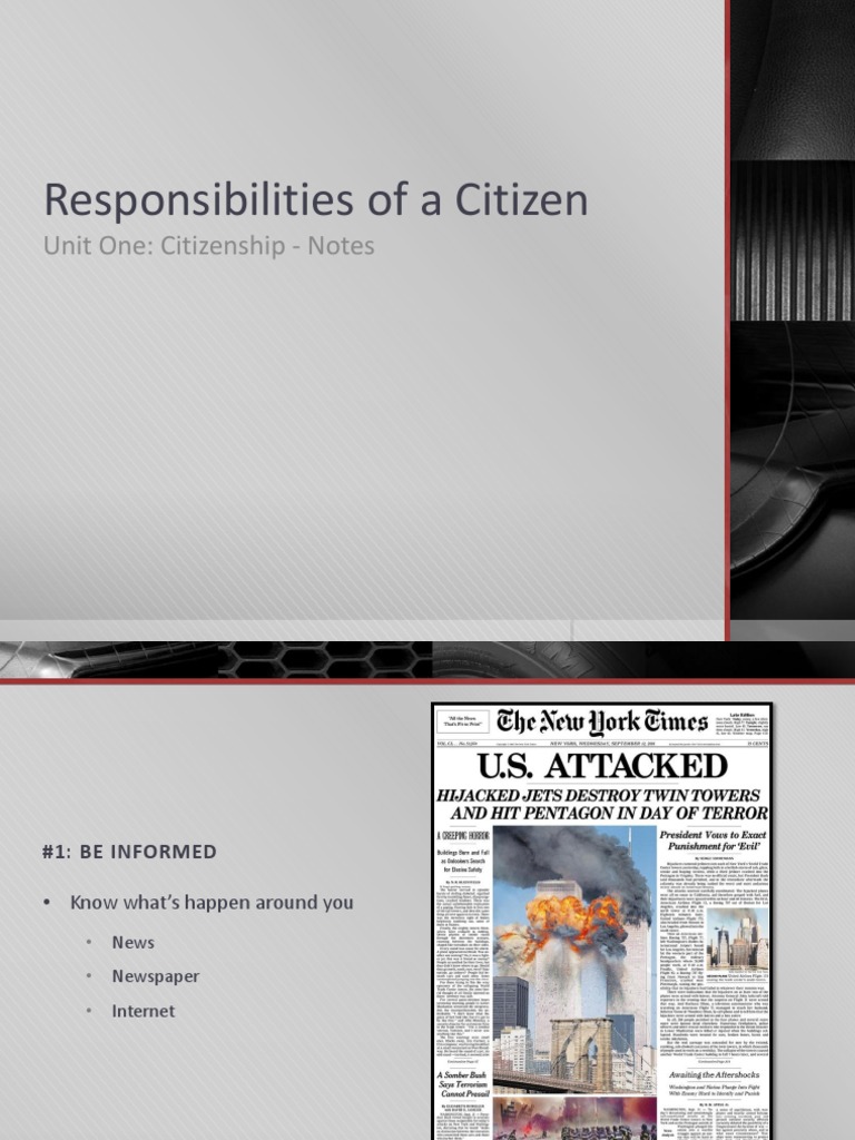 Key Responsibilities of a Citizen | PDF