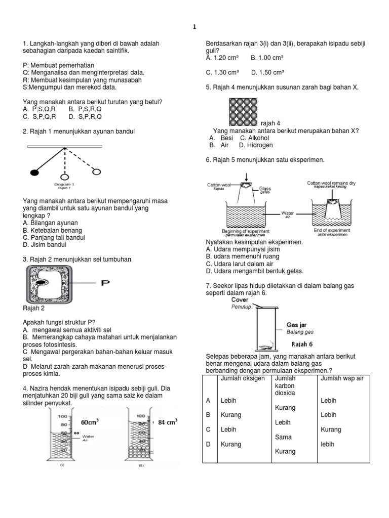Soalan Ppt Sains Tingkatan 3 Smdah1 Pdf
