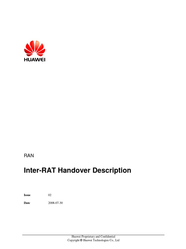 Inter-RAT Handover Description | PDF | Gsm | High Speed Packet Access