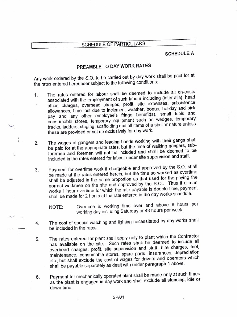 Daywork Rates For BQ | PDF | Loader (Equipment) | Industrial Equipment