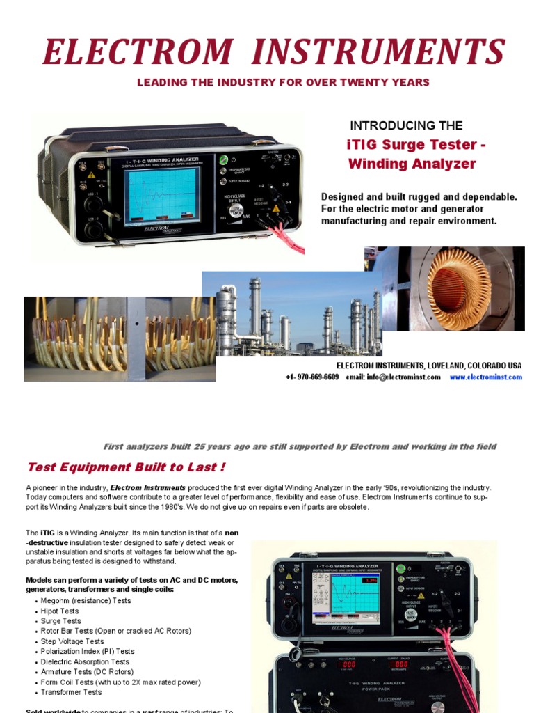 Electrom Instruments | PDF | Electric Motor | Electric Generator