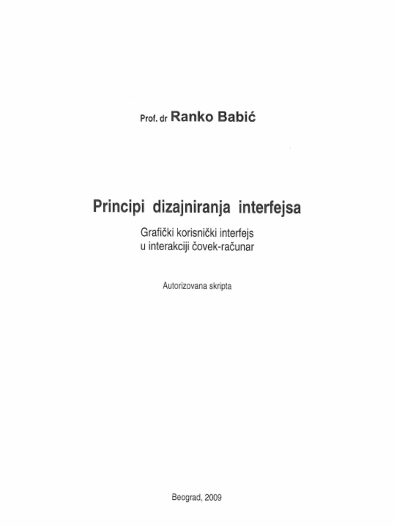 Interakcija Covek Racunar | PDF