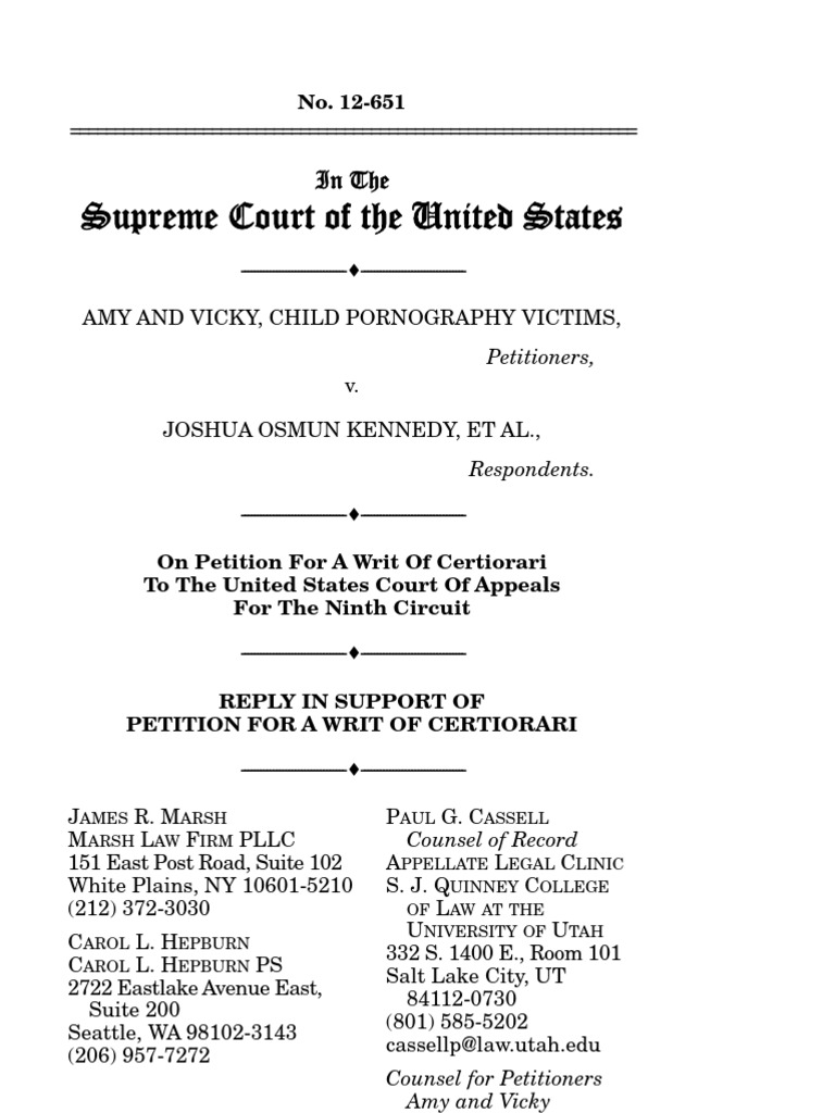 Reply in Support of Petition for a Writ of Certiorari | Certiorari ...