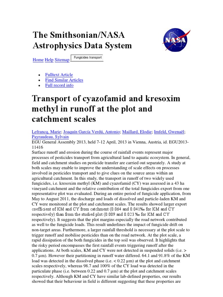 The Smithsonian/NASA Astrophysics Data System: Home Help Sitemap | PDF ...