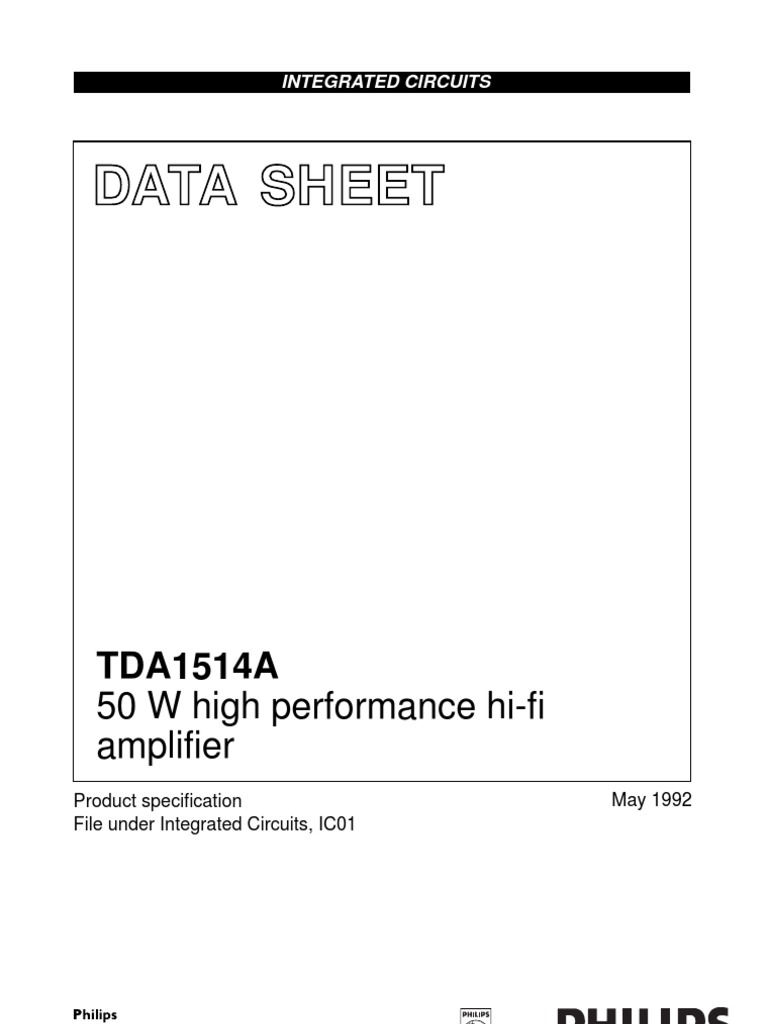TDA1514A | PDF | Soldering | Amplifier