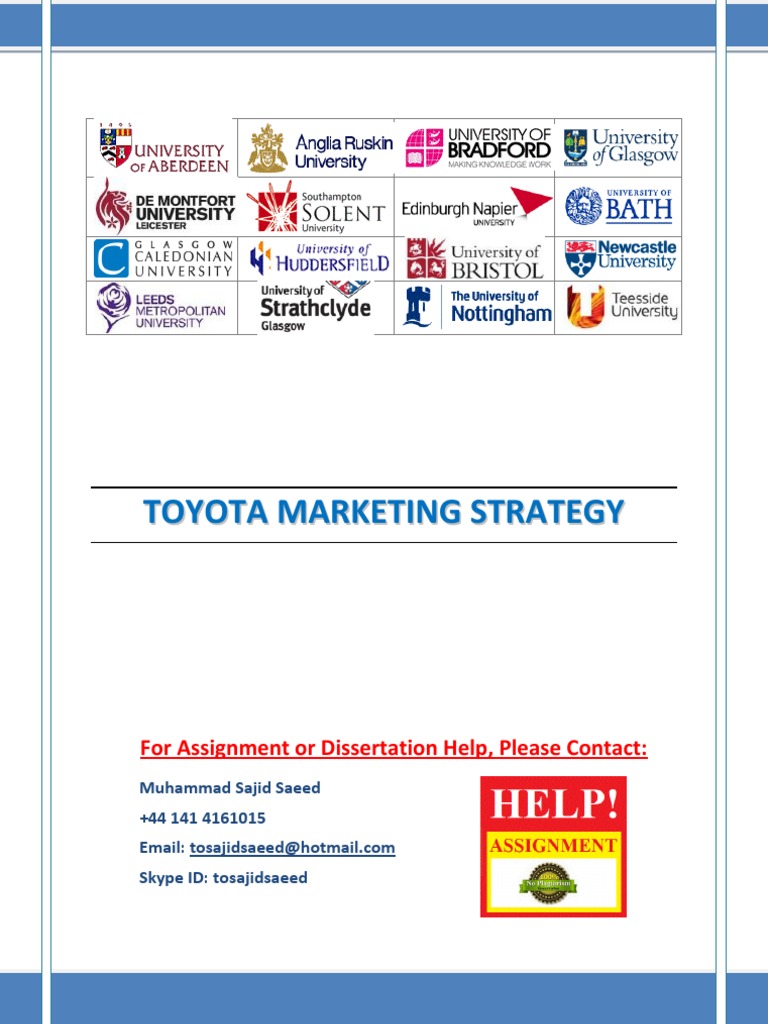 Toyota Strategy Marketing | PDF | Market Segmentation | Toyota