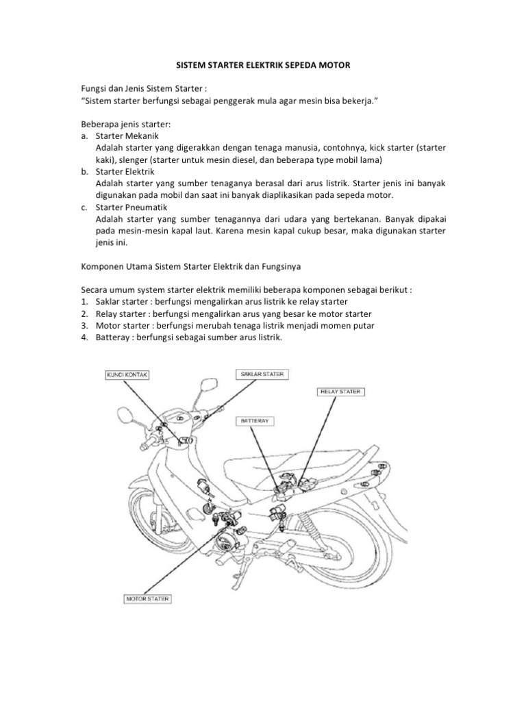 Sistem Starter Sepeda Motor | PDF