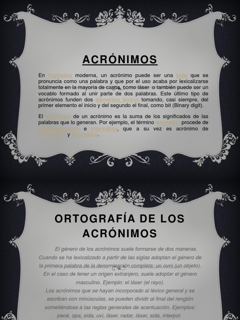 Ejemplos y Significado de Acrónimos | PDF | Acrónimo | de nueva era